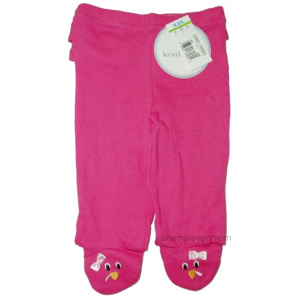 Koala Kids | Bottoms | Pink Pants Feet Face On Feet Baby Girls Bottoms 36m | Poshmark